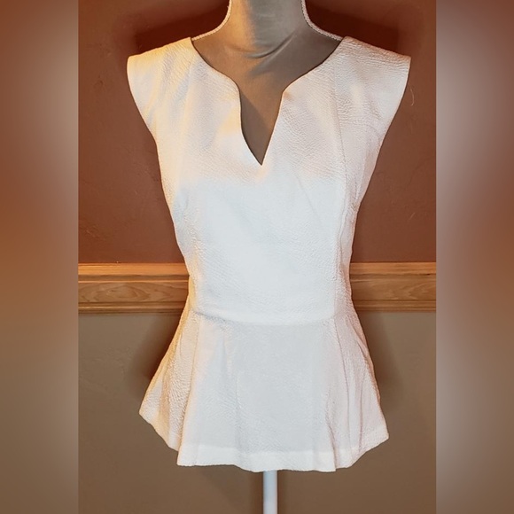 Simply Be | Tops | Simply Be Ivory Vneck Peplum Blouse | Poshmark